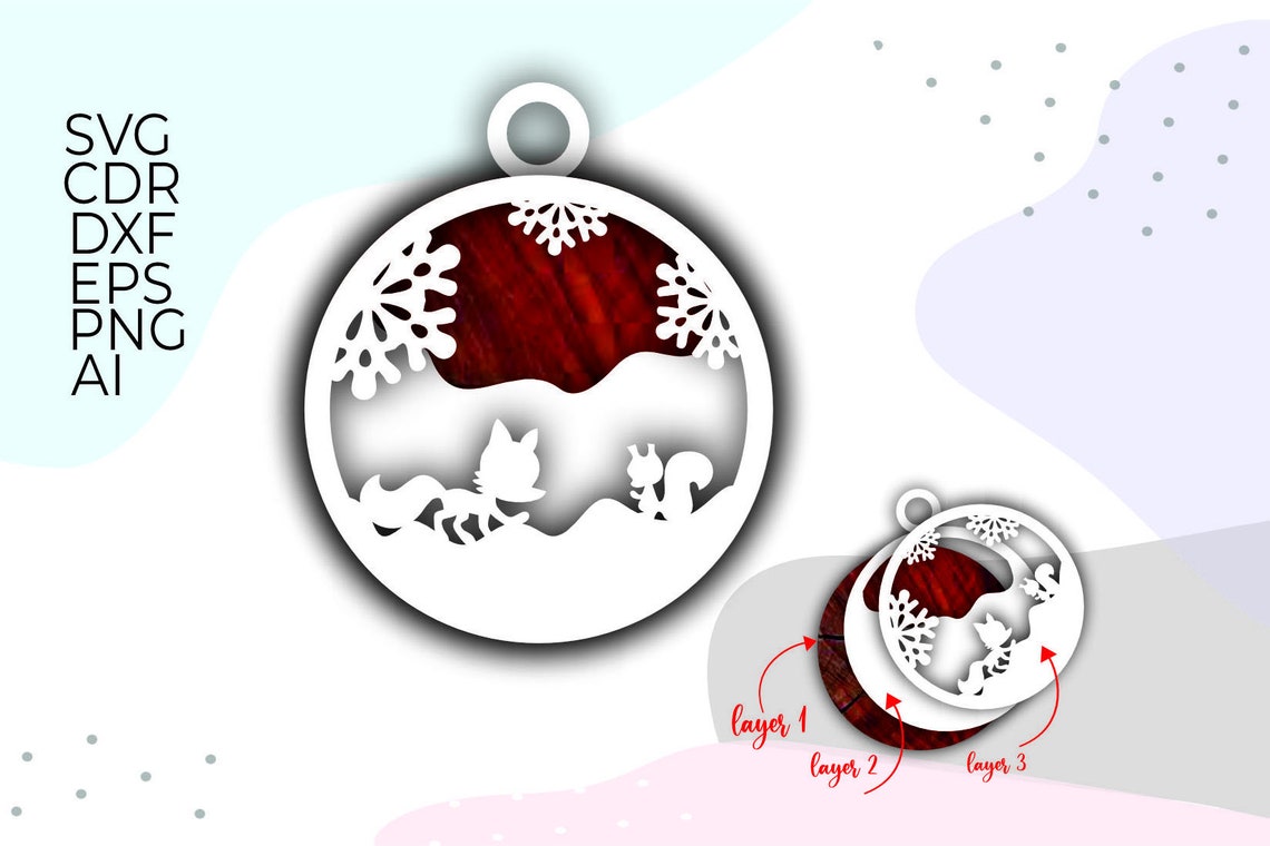 3d Layered Christmas Svg Multi Layer Svg Files for - Etsy
