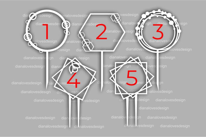 Cake Topper Frame Svg Bundle, Happy Birthday Svg, Cake Topper Cnc, Cake ...