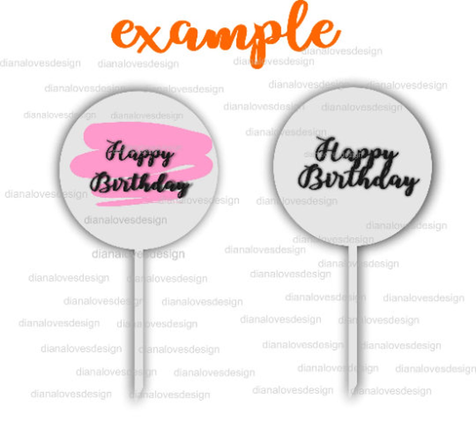 Circle Clear Blank Acrylic Cake Topper Wedding Cake Topper - Etsy