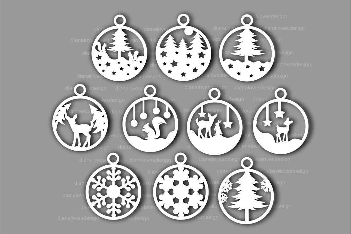 Christmas Ball Svg Snowflake SVG Bundle Christmas Ornaments - Etsy