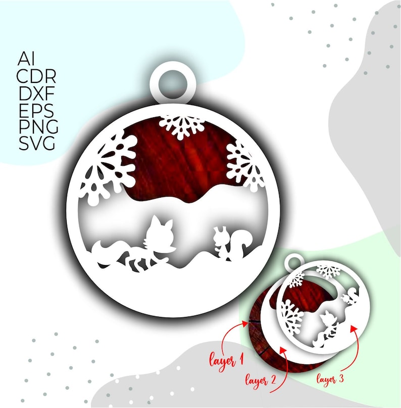 3d Layered Christmas Svg Multi Layer Svg Files for - Etsy