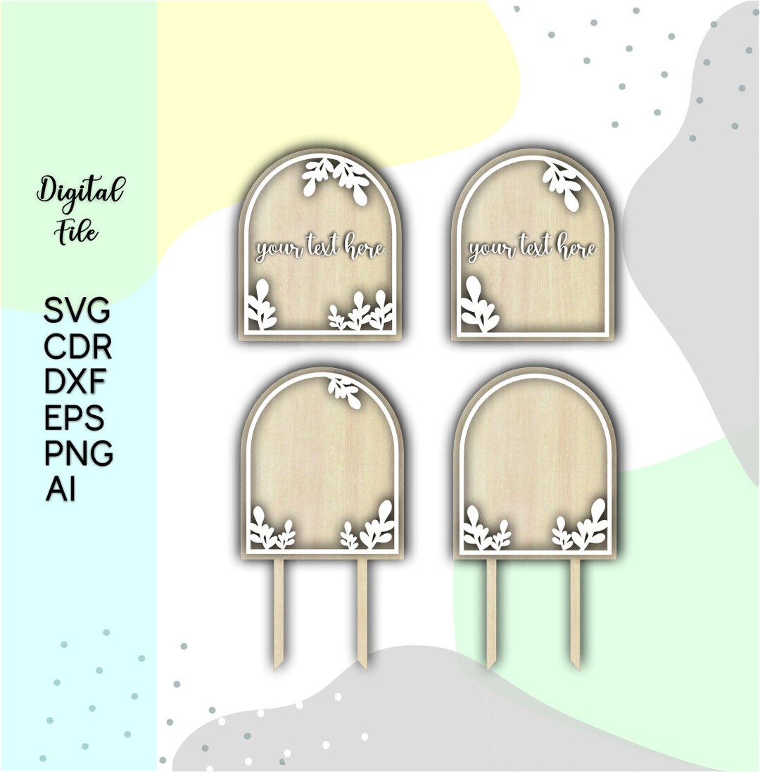 Arch Cake Topper Svg, Blank Shaper Cake Toppers Laser Cut File ...
