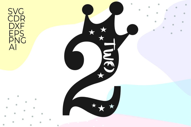 2nd Cake Topper Svg Happy Birthday Number Two Cake Topper - Etsy