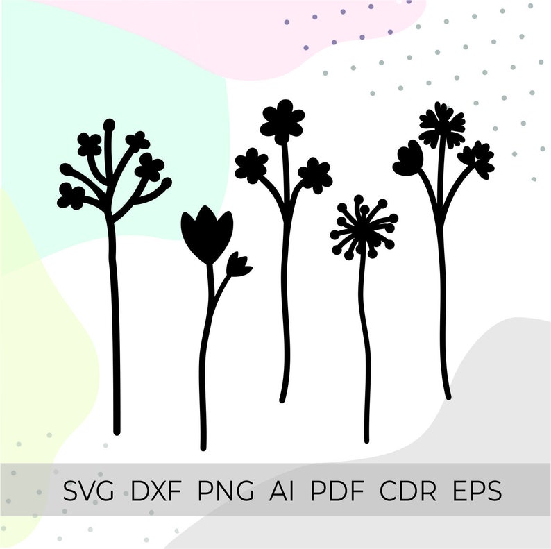 Plywood Flower Bouquet Svg Files for Glowforge, Botanical Svg Bundle ...