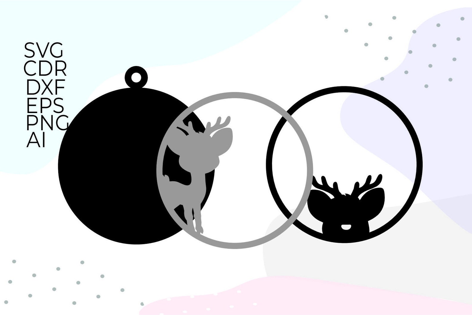 Christmas Deer Svg Files for Glowforge Christmas Bundle Svg - Etsy