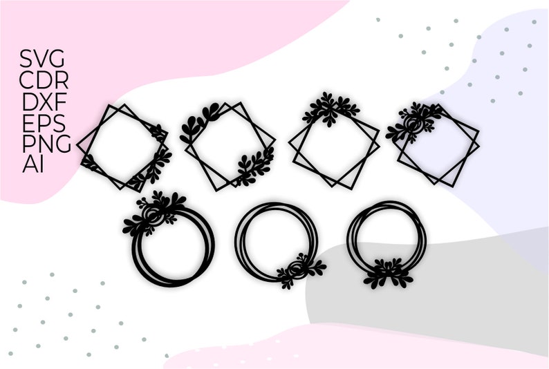 Frames Bundle Cake Toppers Svg for Birthday Party Wedding - Etsy