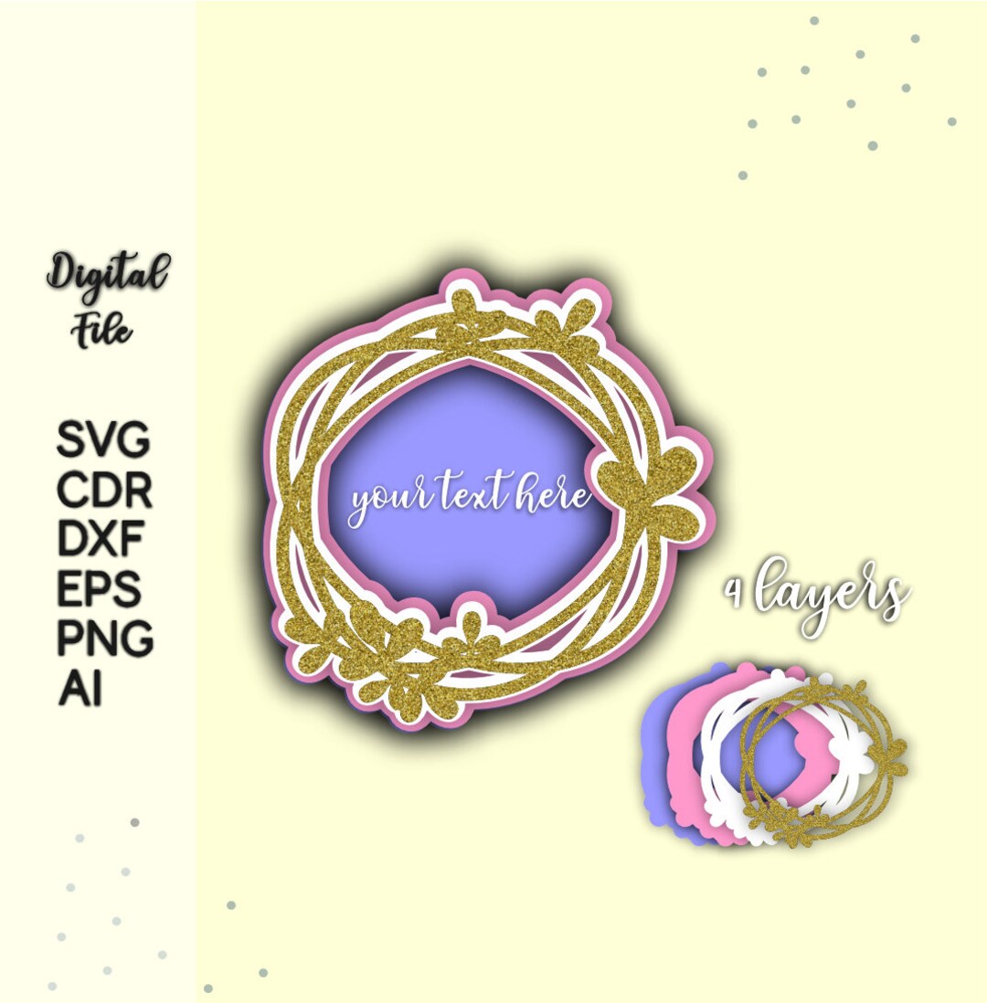 Layered Blank Cake Topper Shape Svg, 3d Birthday Topper Svg, Svg Files ...