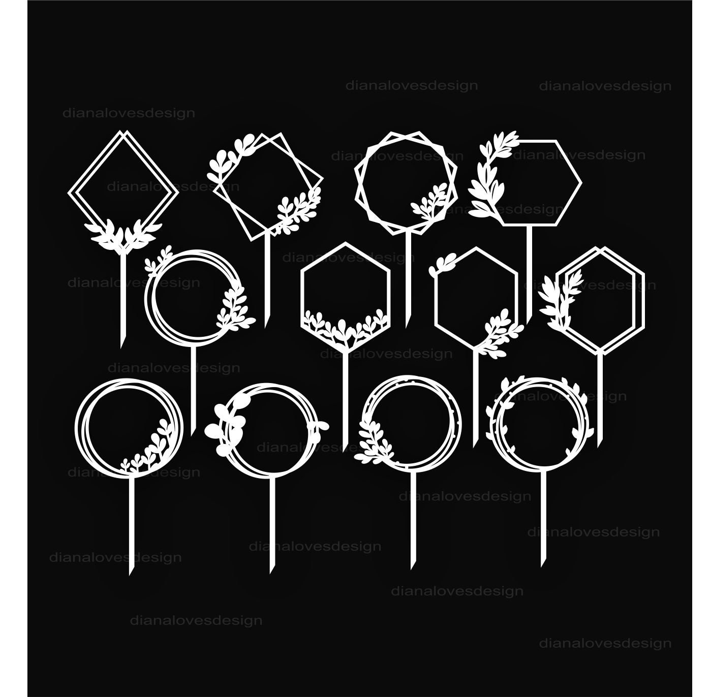 Cake Toppers Svg for Birthday Party Wedding Cake Topper Svg - Etsy