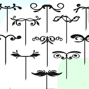 Cake Topper Svg Elements Bundle, Elements Bundle for Wedding, Cake ...