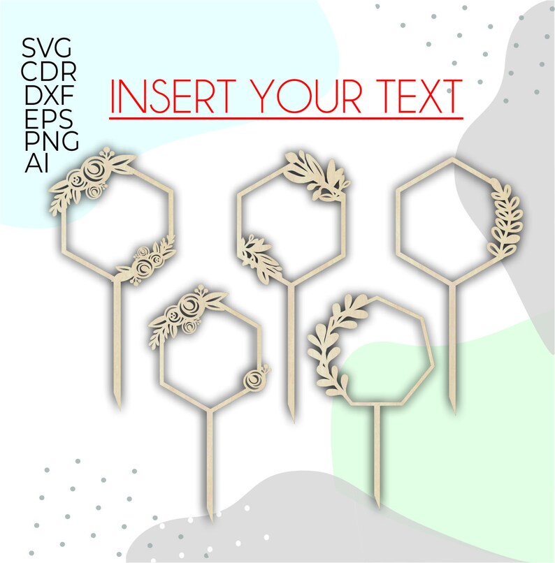 Wedding Cake Topper Svg, Birthday Topper Svg, Flower Wreath Frame Svg ...