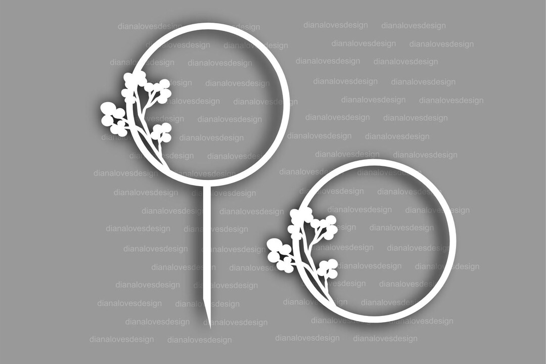 Cake Toppers Frame Svg for Birthday Party, Wedding Cake Topper Svg, Svg ...