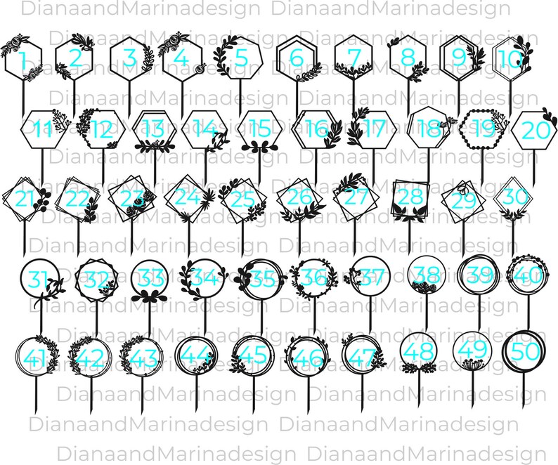 Cake Topper Svg Circle Frame Svg Wedding Cake Topper Svg - Etsy