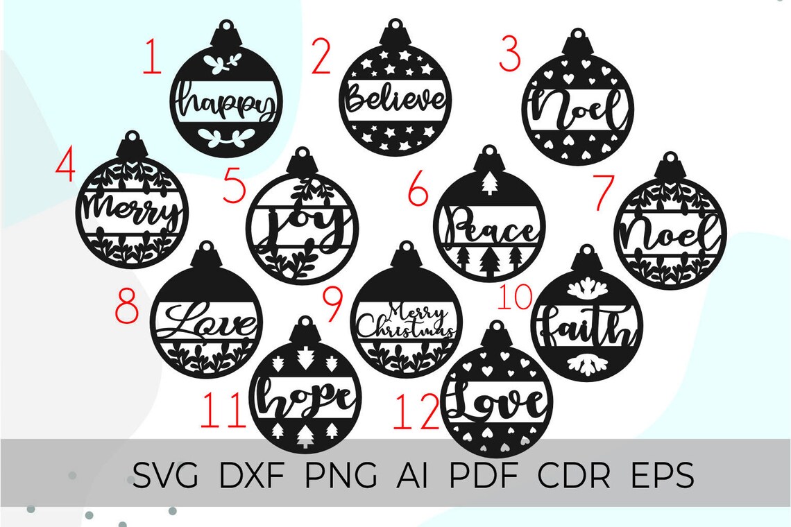 Christmas Ball Svg, Snowflake SVG Bundle, Christmas Ornaments SVG ...