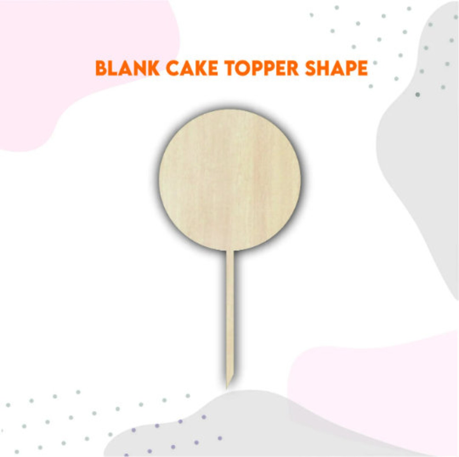 Circle Clear Blank Acrylic Cake Topper Wedding Cake Topper - Etsy