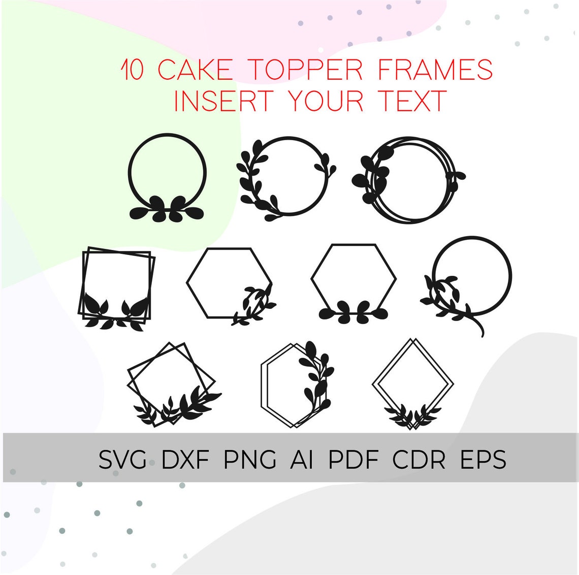Frames Svg Bundle Happy Birthday Svg Wreath Frame Svg Files - Etsy
