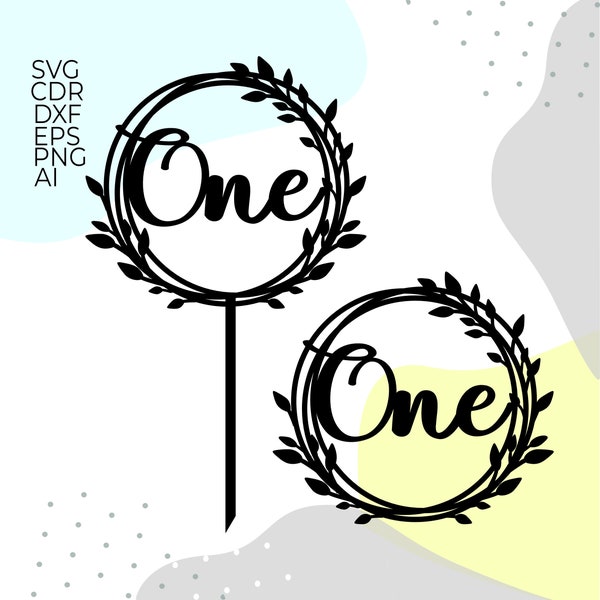 One Cake Topper - Etsy