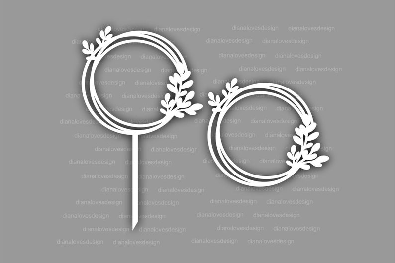 Cake Topper Cricut Happy Birthday Svg Wreath Frame Svg - Etsy