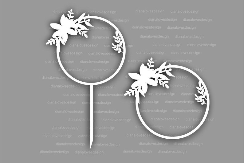 Cake Toppers Frame Svg for Birthday Party Wedding Cake Topper - Etsy