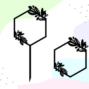 Wedding Cake Topper Svg, Cake Topper Frame, Laser Cut, Birthday Topper ...