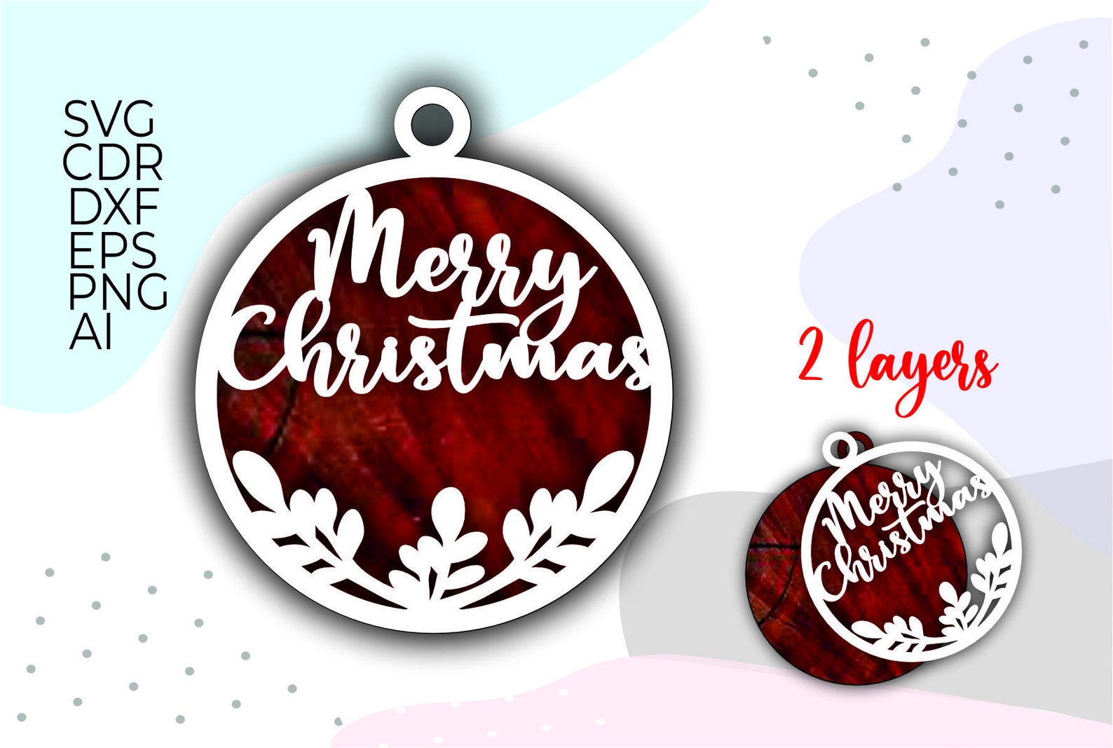 Merry Christmas Svg Ornaments Svg Multi Layer Svg Christmas - Etsy
