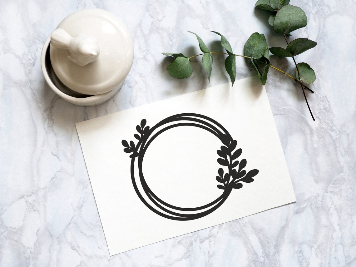 Cake Topper Svg Wedding Cake Topper Svg Wreath Frame Svg - Etsy