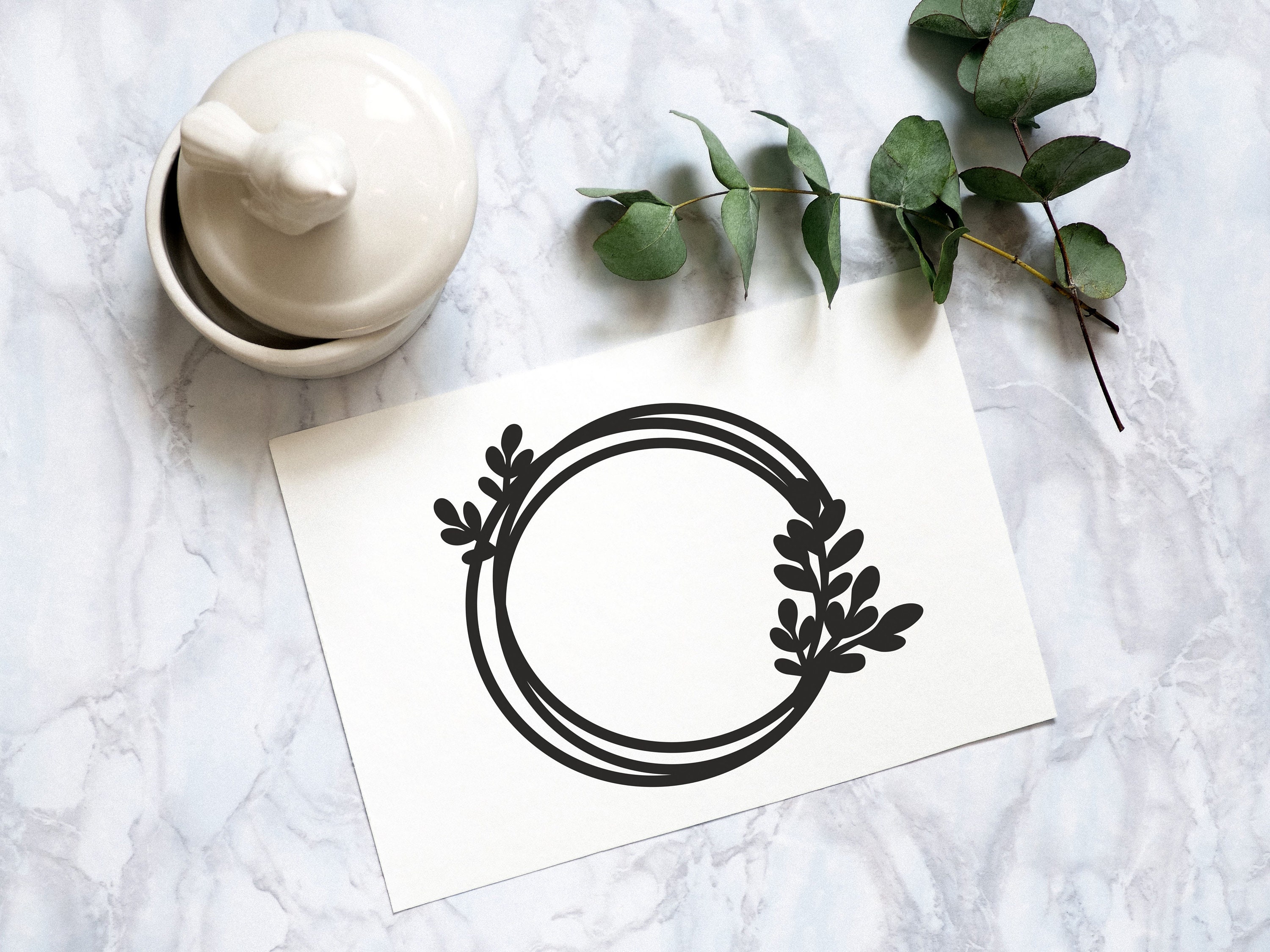 Cake Topper Svg Wedding Cake Topper Svg Wreath Frame Svg - Etsy