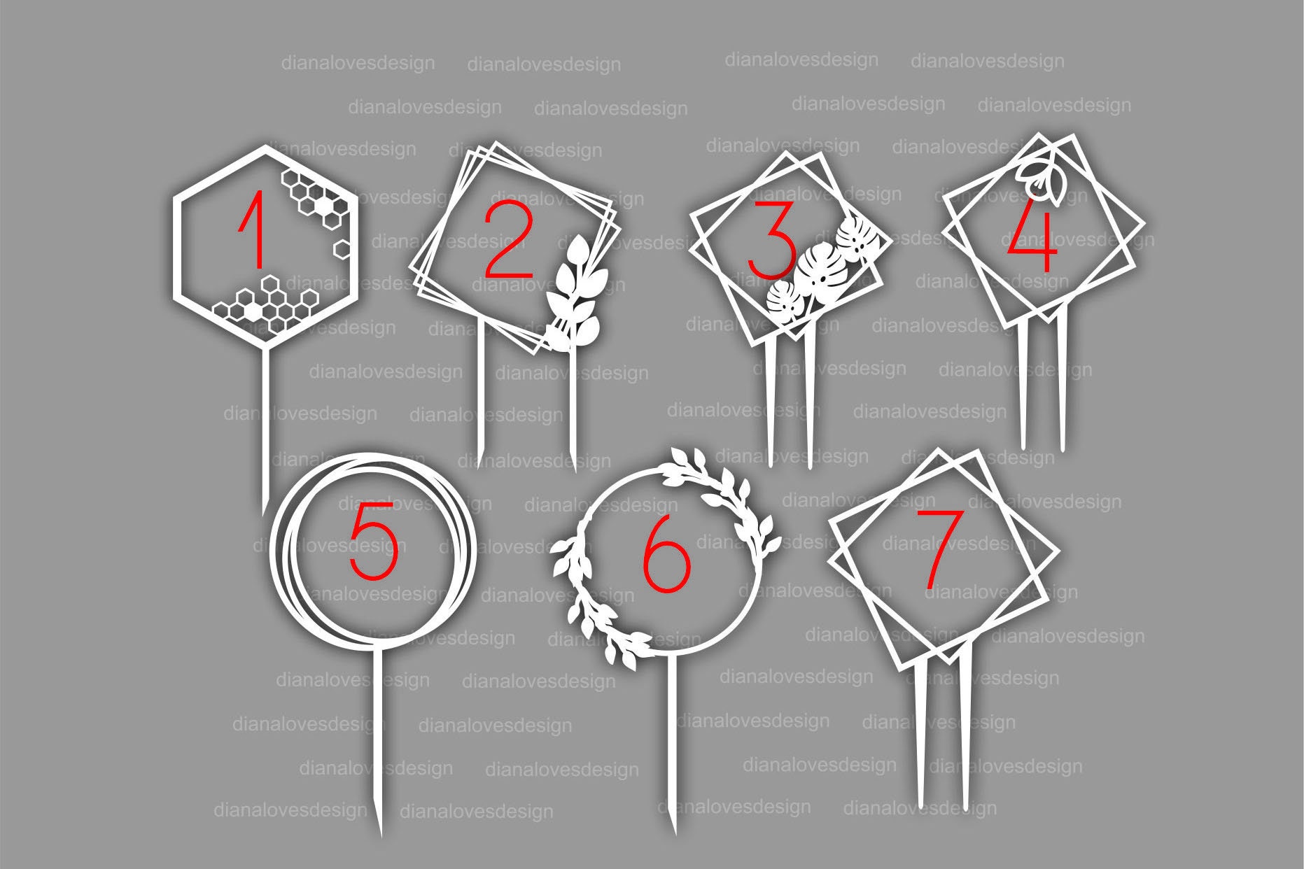 Wedding Cake Topper Svg Bundle Birthday Topper Svg Flower - Etsy