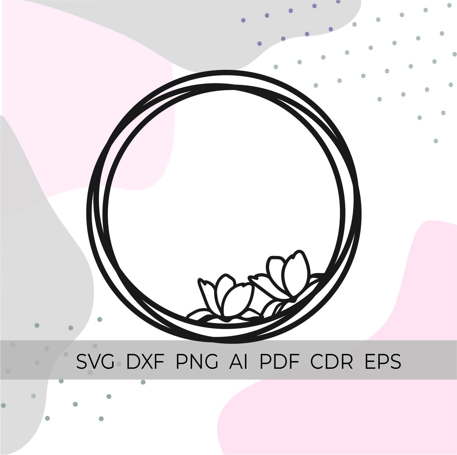 Circle Frame Svg Cake Topper Svg Files for Cricut Wedding - Etsy