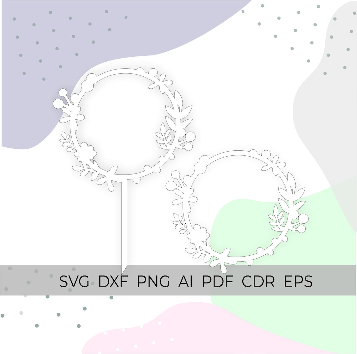 Cake Topper Frame Svg Happy Birthday Svgleaf Frame Svg Svg - Etsy