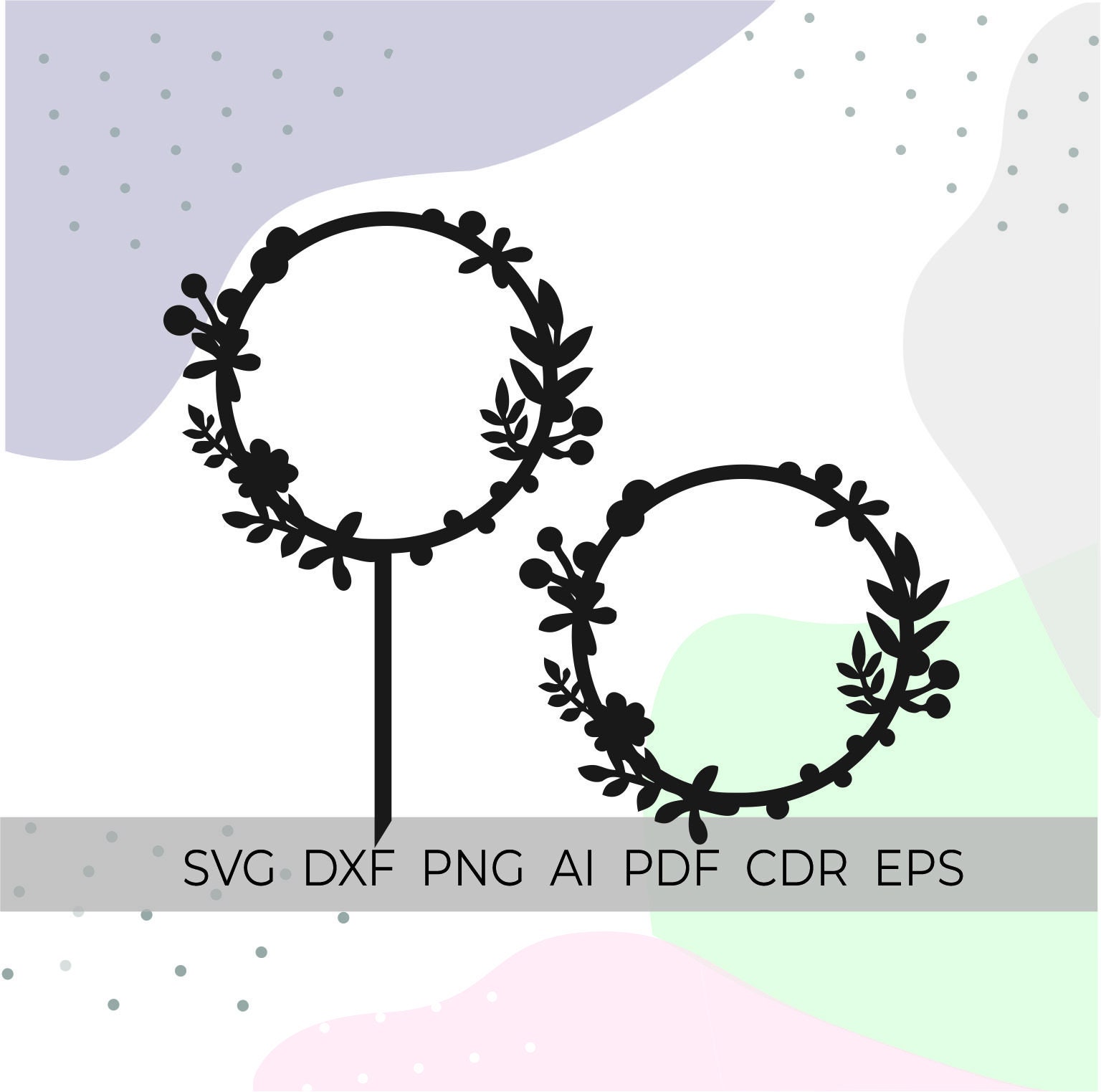 Cake Topper Frame Svg Happy Birthday Svgleaf Frame Svg Svg - Etsy