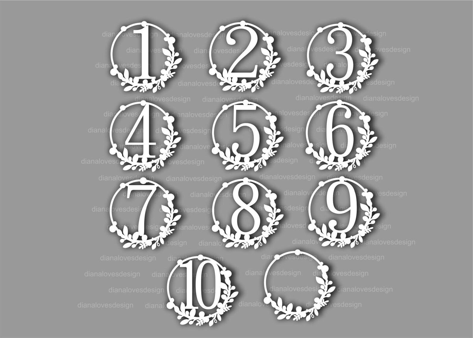 Cake Topper Svg, Cake Topper Number, Number Cake Topper Svg File ...