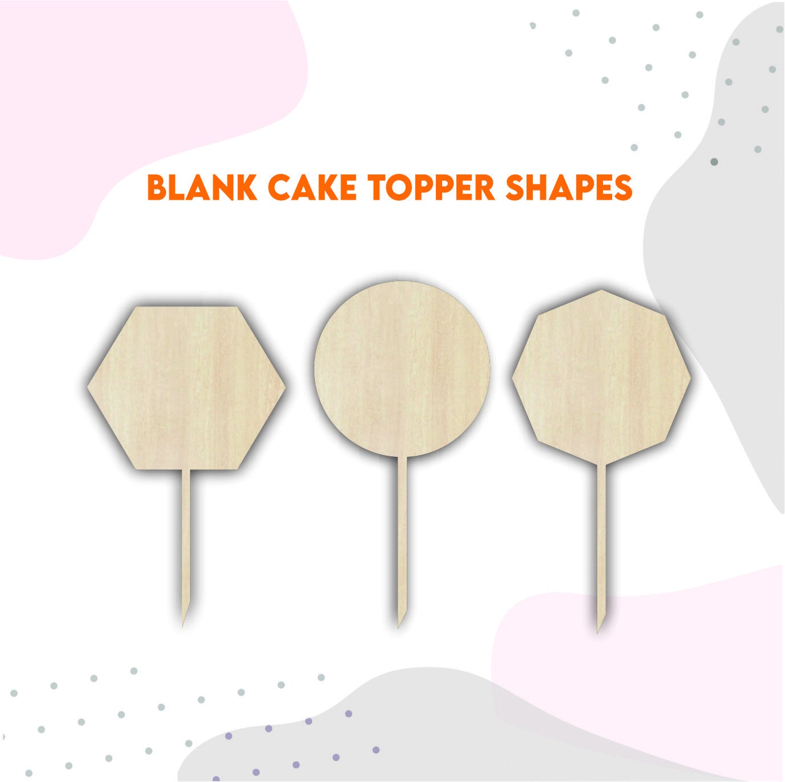 Cake Topper Svg Blank Acrylic Shape Wedding Cake Topper - Etsy