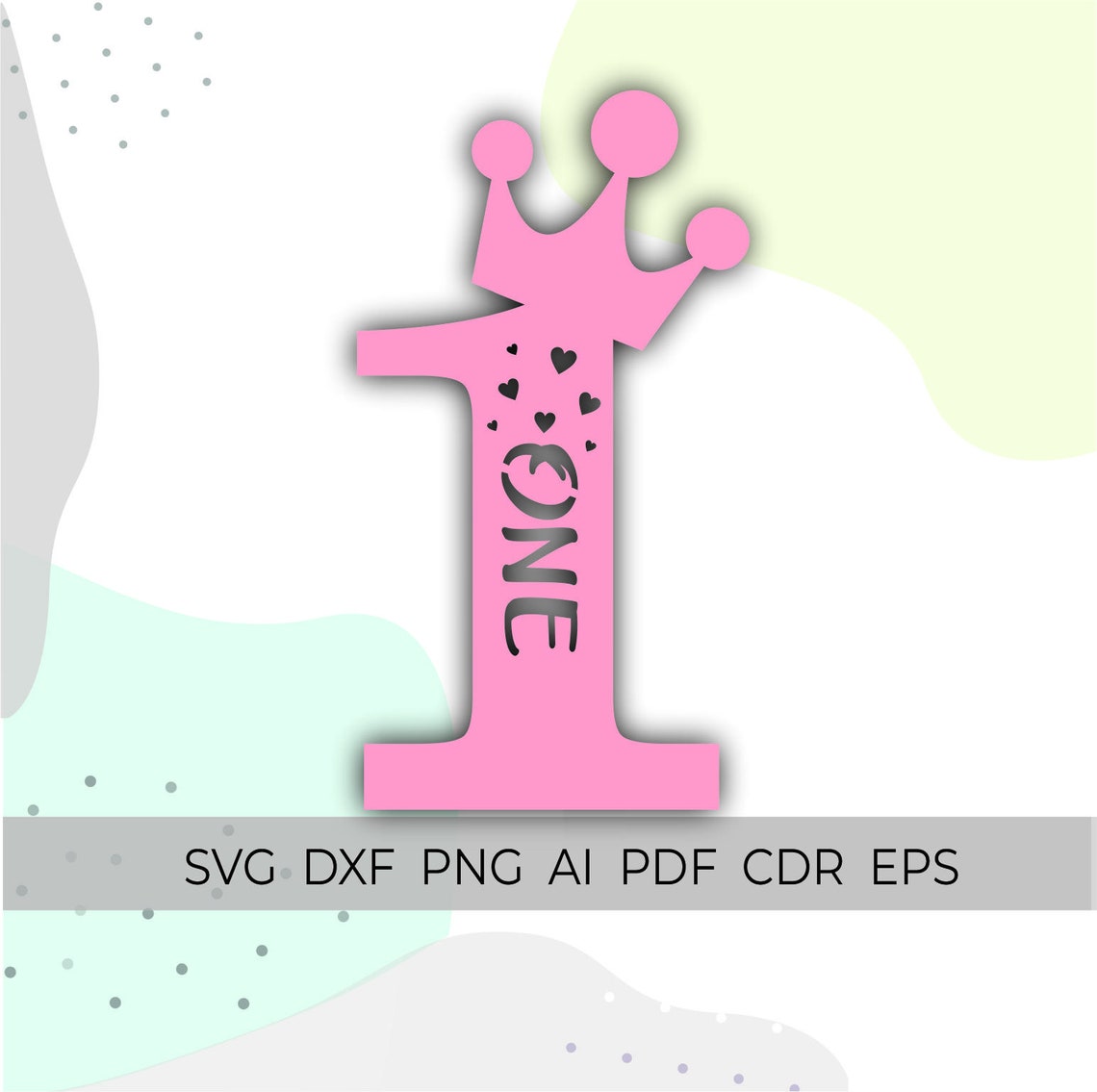 One Cake Topper Svg 1st Birthday Svg for Cricut First - Etsy