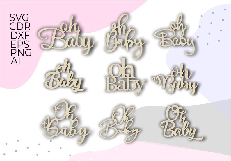 Oh Baby Svg Cake Topper Svg Baby Shower Svg Oh Baby Sign - Etsy