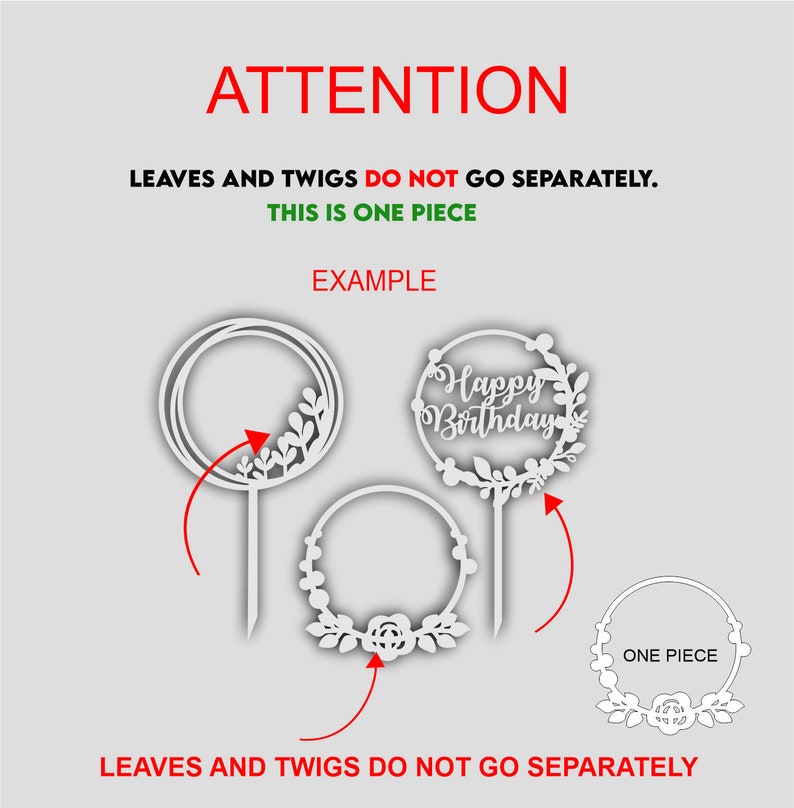 Wedding Cake Topper Svg Birthday Topper Svg Flower Wreath | Etsy