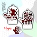 Christmas Mitten Glove Svg 3d Layered Ornaments Svg File for - Etsy
