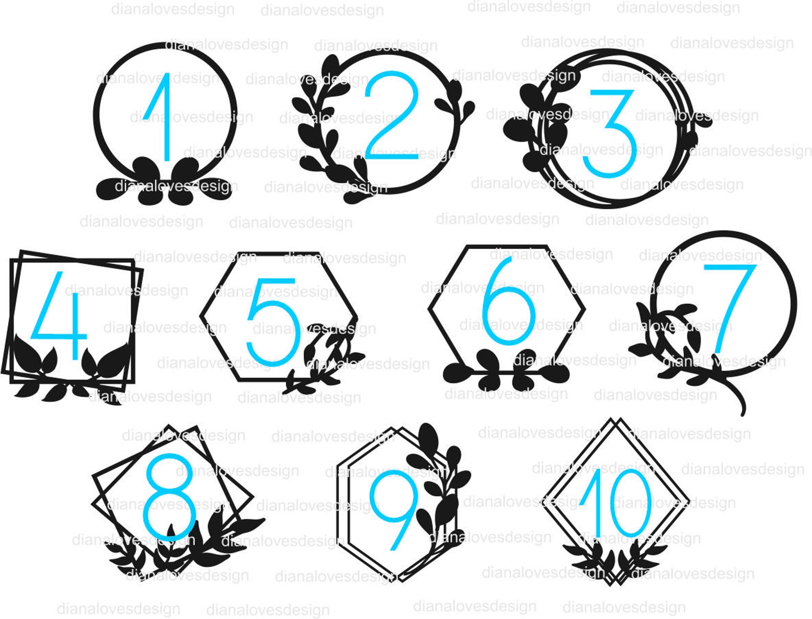 Frames Svg Bundle Happy Birthday Svg Wreath Frame Svg Files - Etsy