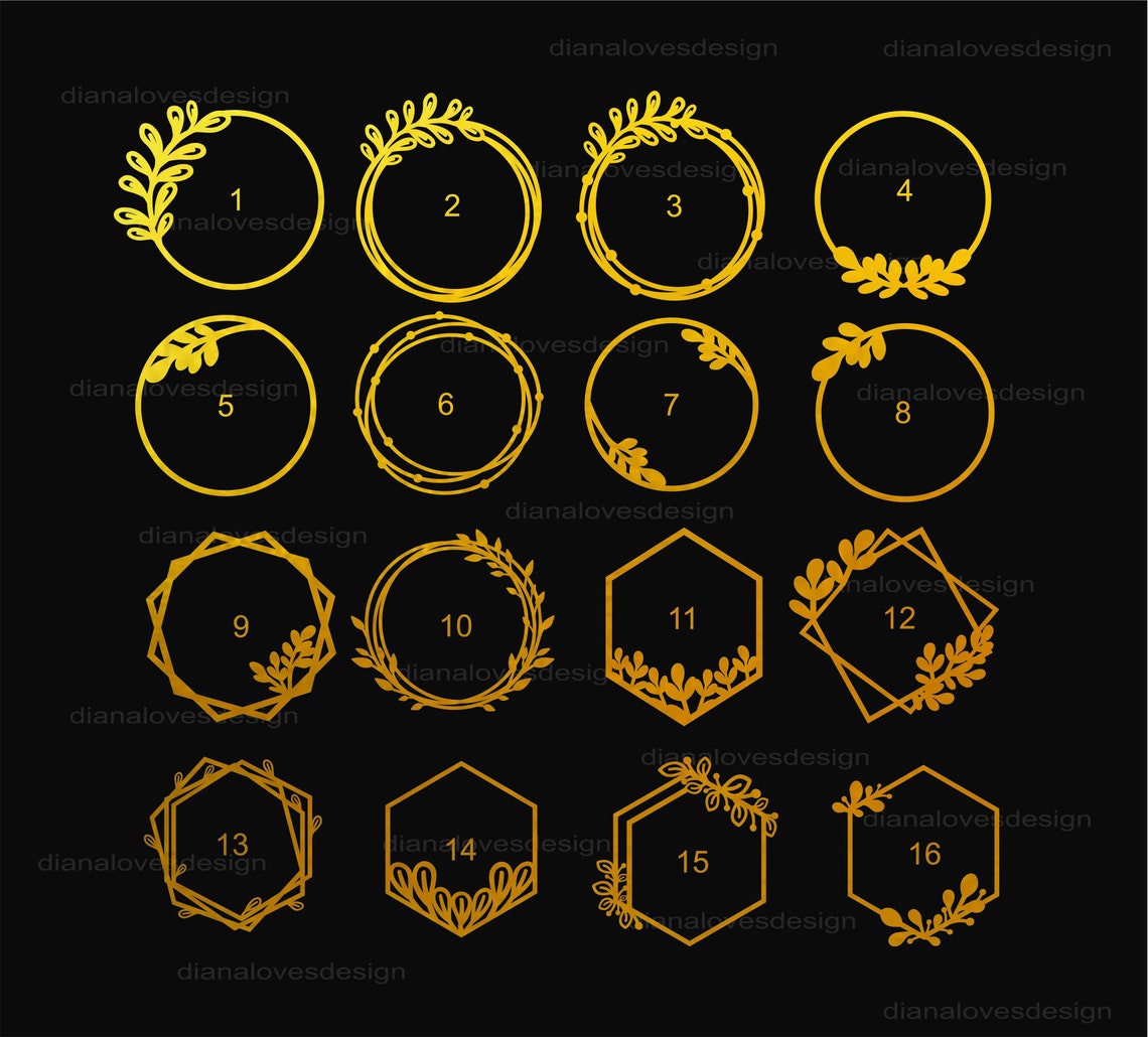 Circle Frame Svg Cake Topper Svg Files for Cricut Wedding - Etsy