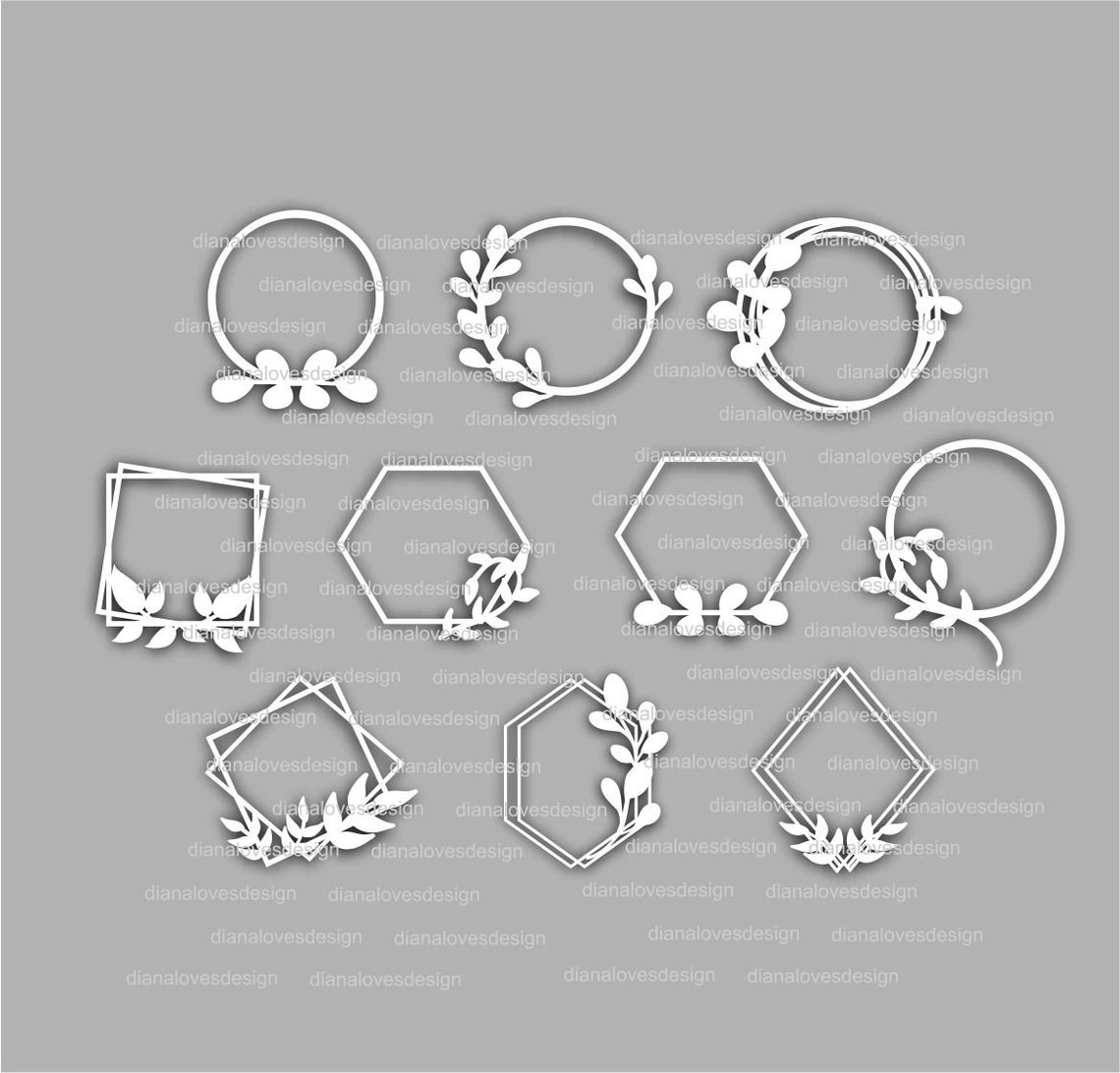 Frames Svg Bundle Happy Birthday Svg Wreath Frame Svg Files - Etsy