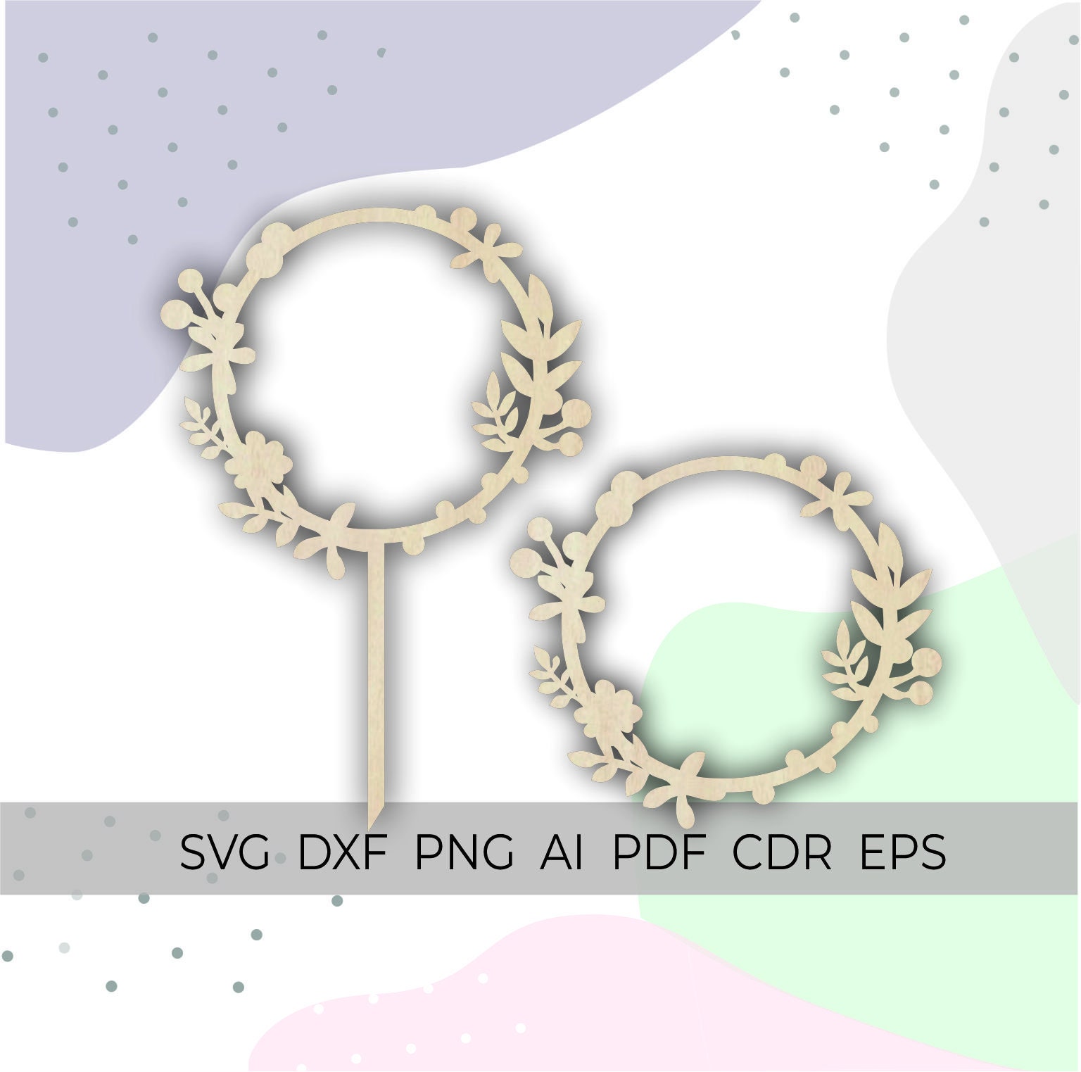 Cake Topper Frame Svg Happy Birthday Svgleaf Frame Svg Svg - Etsy