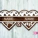 Valentine's Split Heart Frame Svg File for Glowforge Be - Etsy