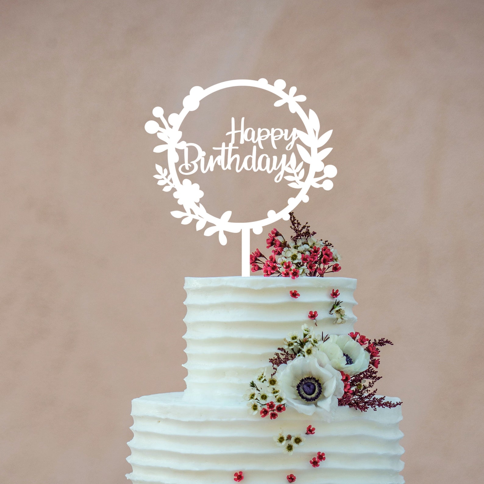 Cake Topper Svg Happy Birthday Svg Cake Topper Cricut Cake - Etsy