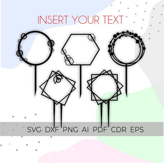 Cake Topper Frame Svg Bundle Happy Birthday Svg Cake Topper - Etsy