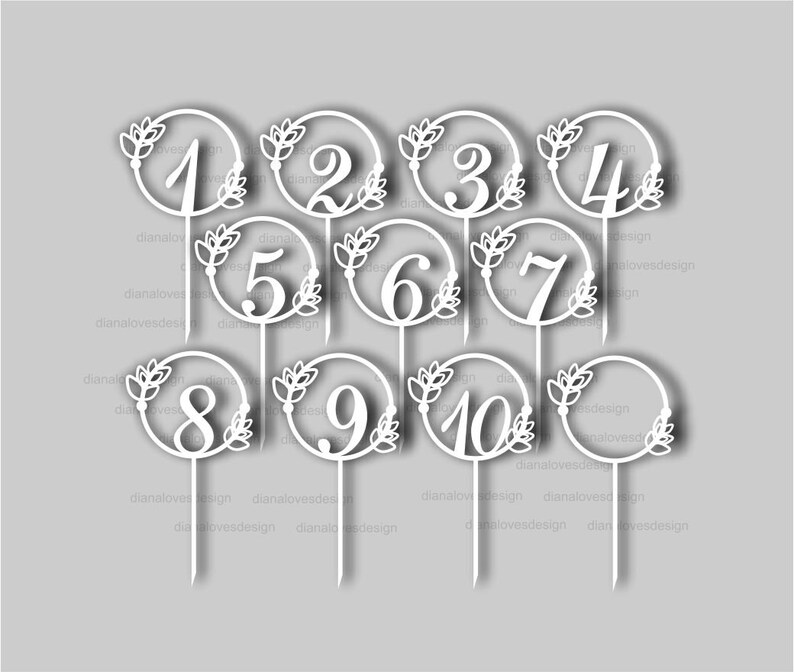 Numbers Svg Cake Topper, Birhday Numbers Svg, Any Number Cake Topper ...