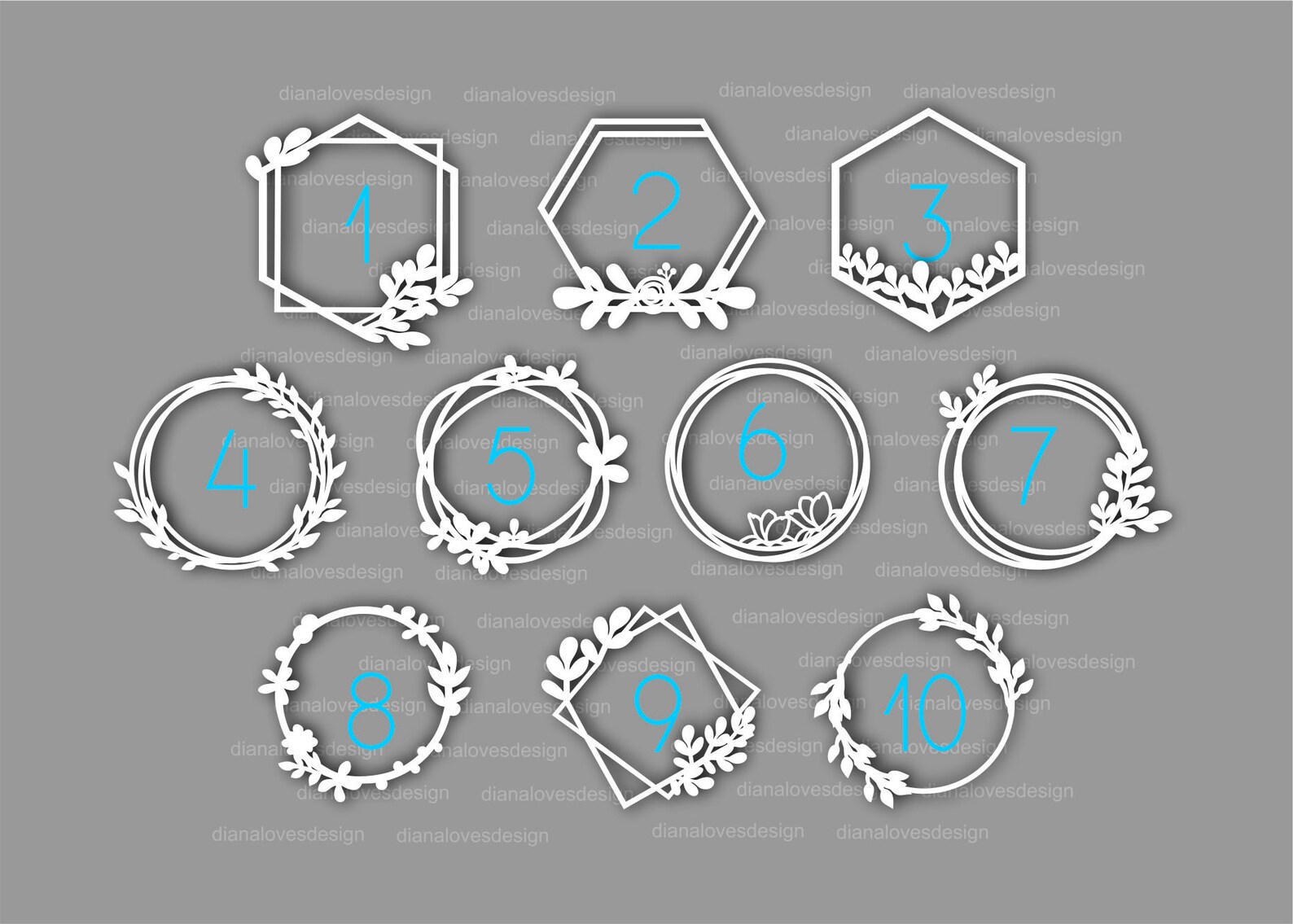 Frame Bundle Svg Cake Topper Svg Files for Cricut Wreath - Etsy
