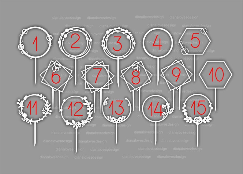 Svg Cake Topper Frames Bundle, Wedding Cake Topper Frame Svg, Svg ...