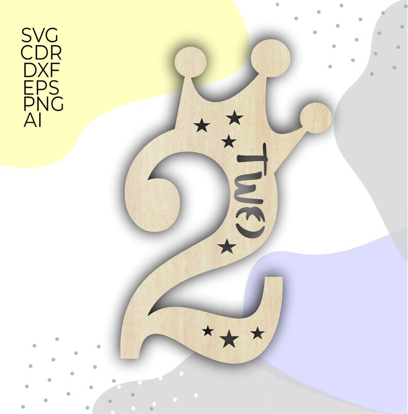 2nd Cake Topper Svg Happy Birthday Number Two Cake Topper - Etsy