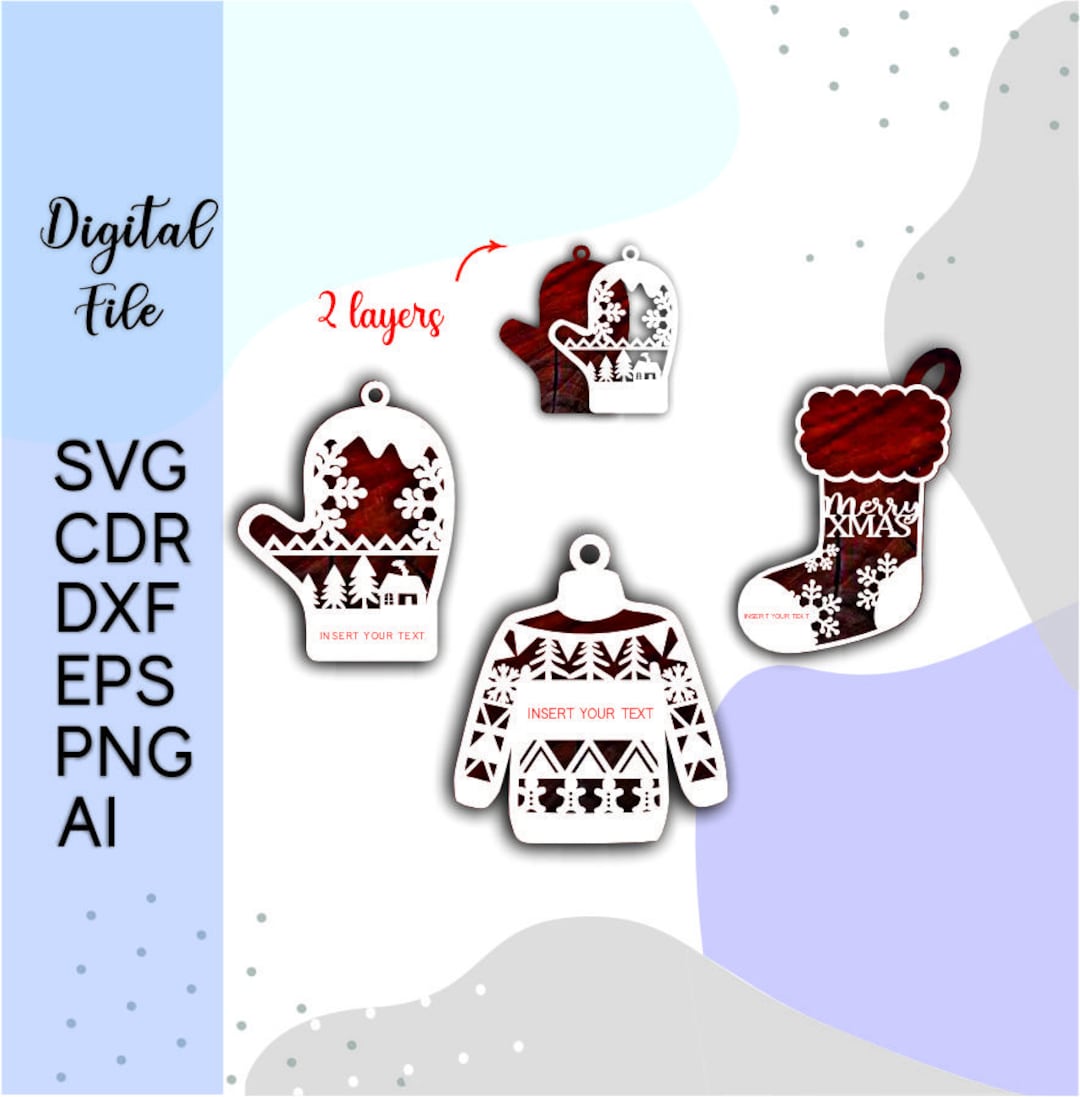 Christmas Stocking Svg, Christmas Ugly Sweater Svg, Christmas 3d ...