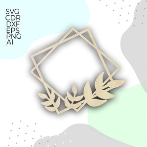 Cake Topper Svg Frame, Weddingframe Svg, Wreath Frame Svg, Cake Topper ...
