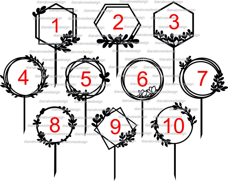 Wedding Cake Topper Svg Cake Topper Frame Laser Cut - Etsy